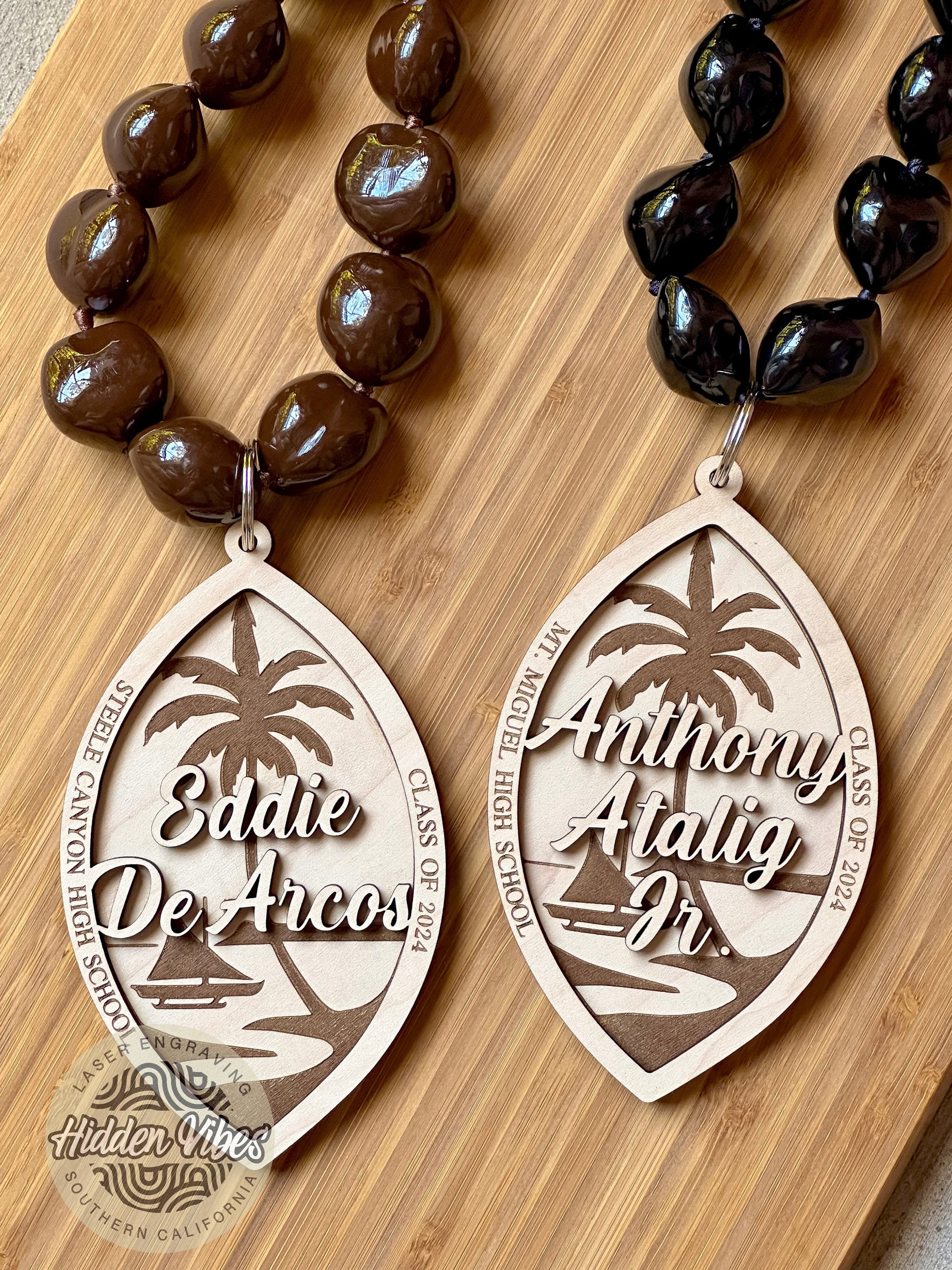 Custom Guam Seal Graduation Kukui Nut Lei | Class of 2026 Guam Lei ...