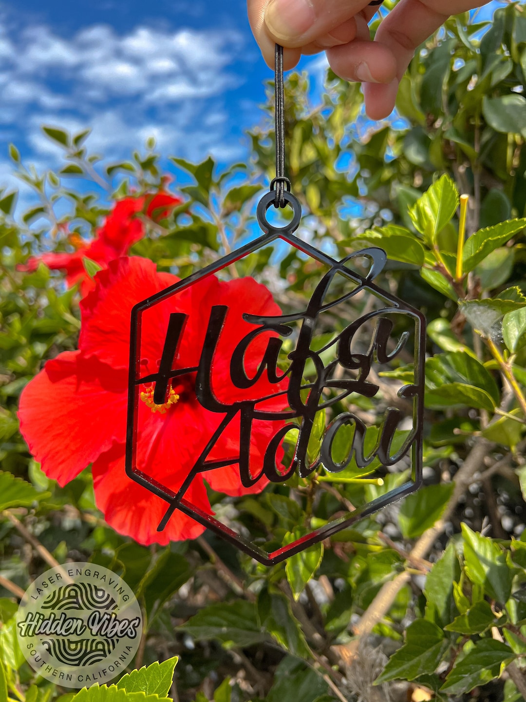 Guam Ornament | Black Acrylic Guam Car Charms | Hafa Adai Car Ornaments ...