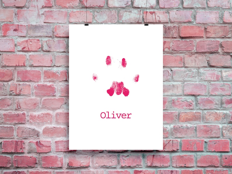 Custom Digital Paw Print Art - Etsy