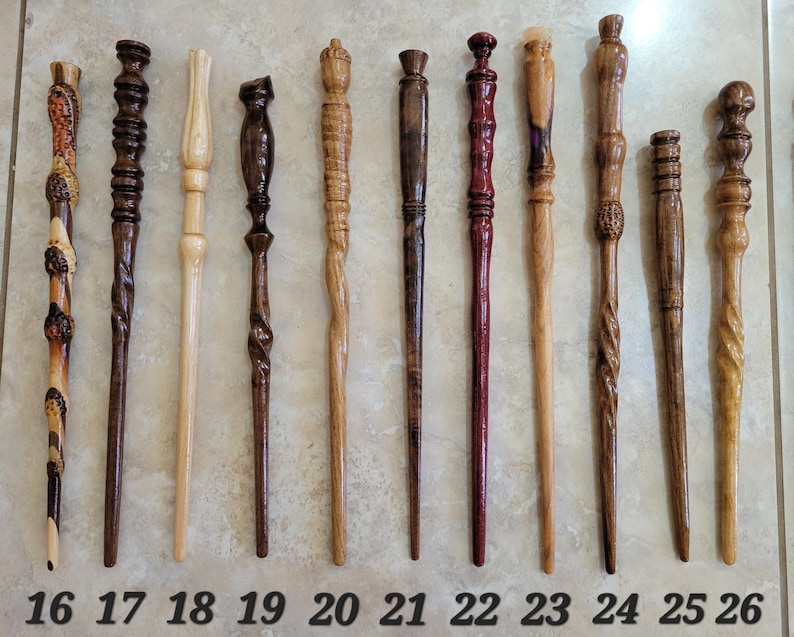 Handmade Hardwood Wizard or Witch Wand: Unique Wand for Wizarding Fans ...