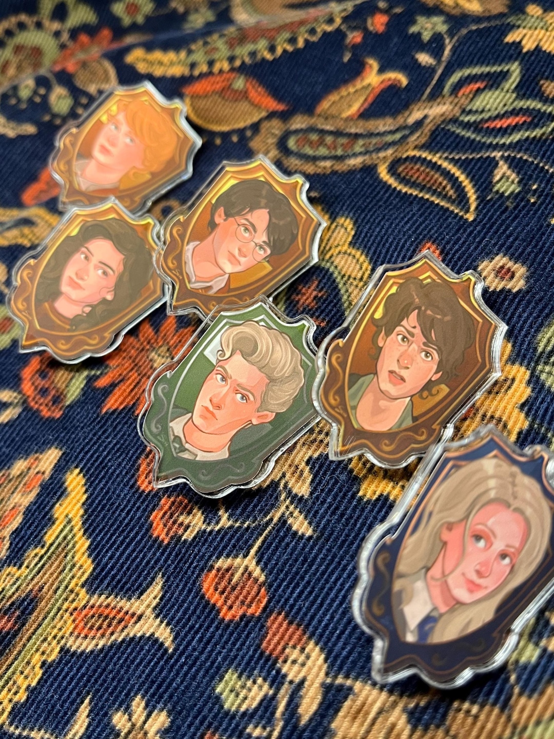 HP Golden Era Character Pins - Hard Plastic Acrylic Custom Pins - Etsy