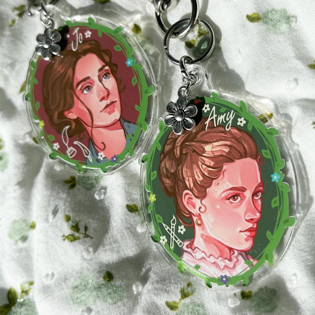 Little Women Character Keychain - Hard Plastic Acrylic Custom Keychains ...
