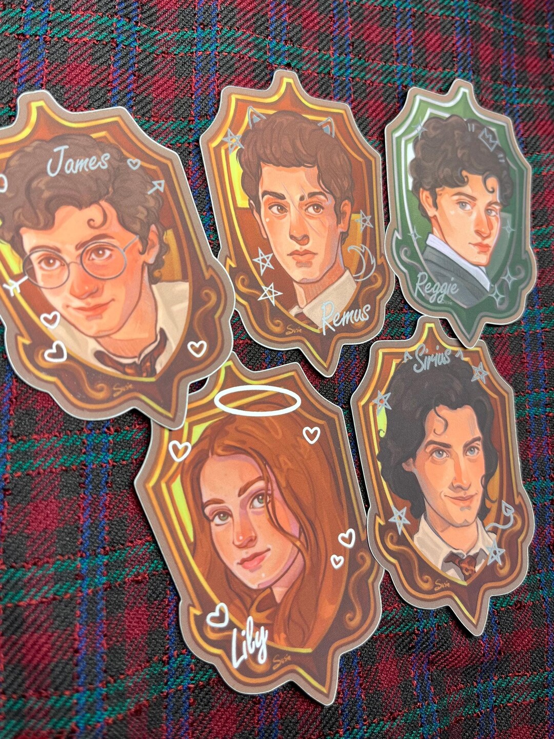 Marauders HP Character Stickers Set #1 - James, Lily, Remus, Sirius ...