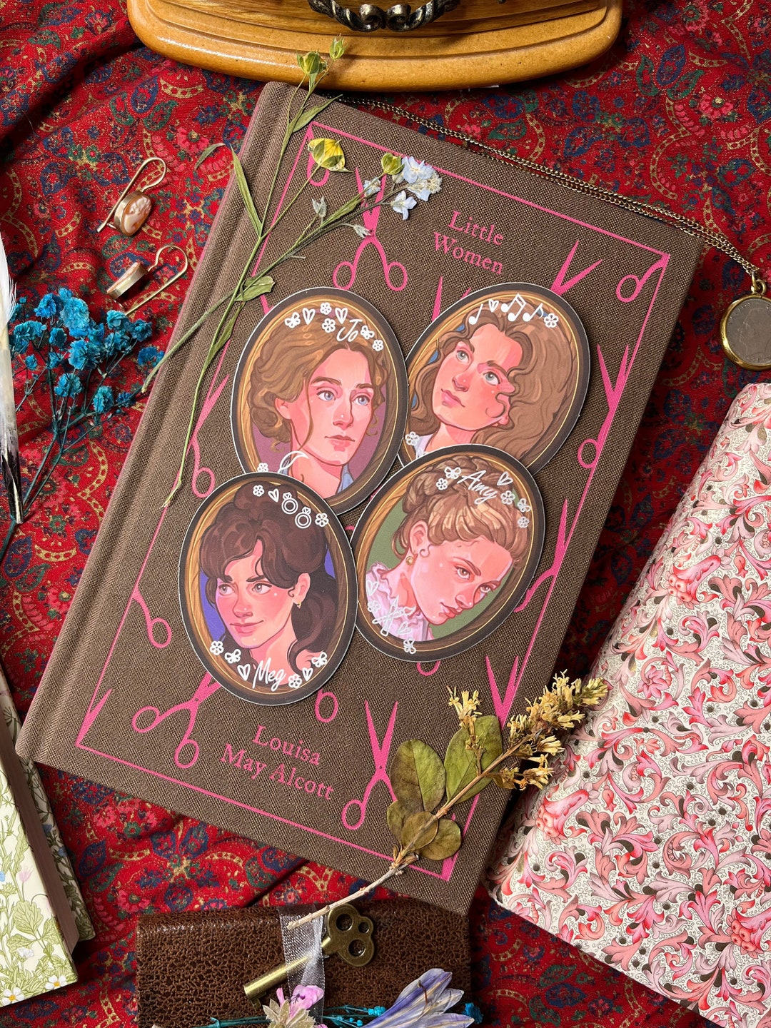 Little Women Stickers - Louisa May Alcott's Amy, Jo, Meg, and Beth ...
