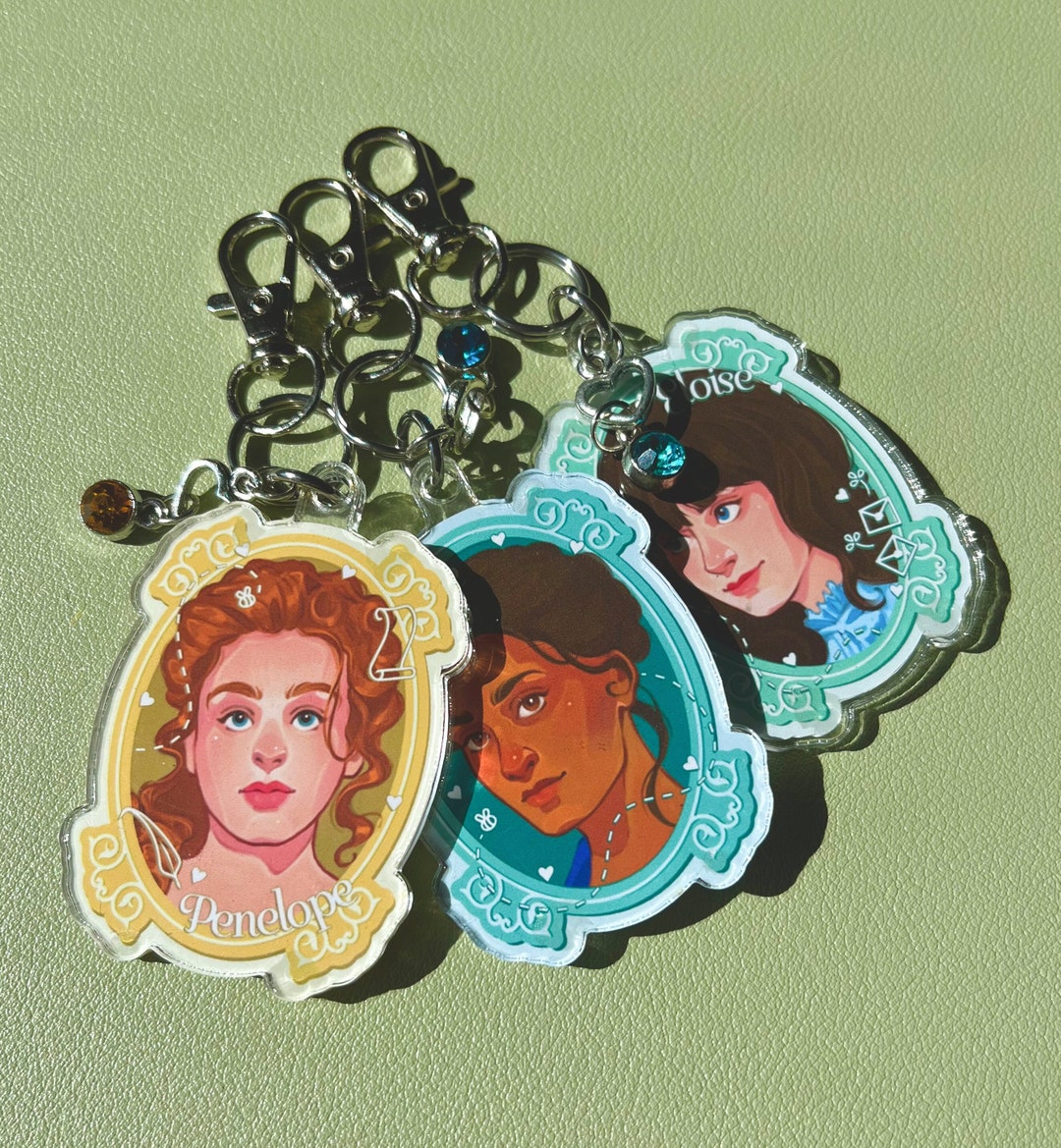 Bridgerton Character Keychain - Hard Plastic Acrylic Custom Keychains ...
