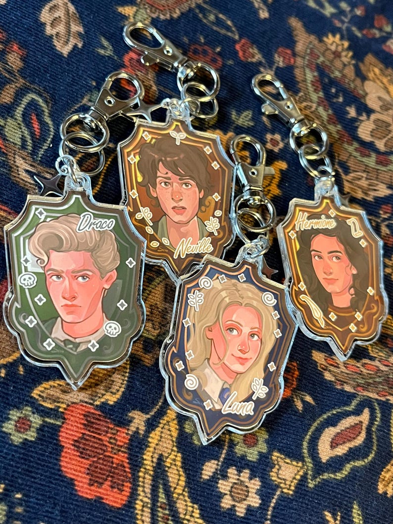 HP Golden Era Character Keychain - Hard Plastic Acrylic Custom ...