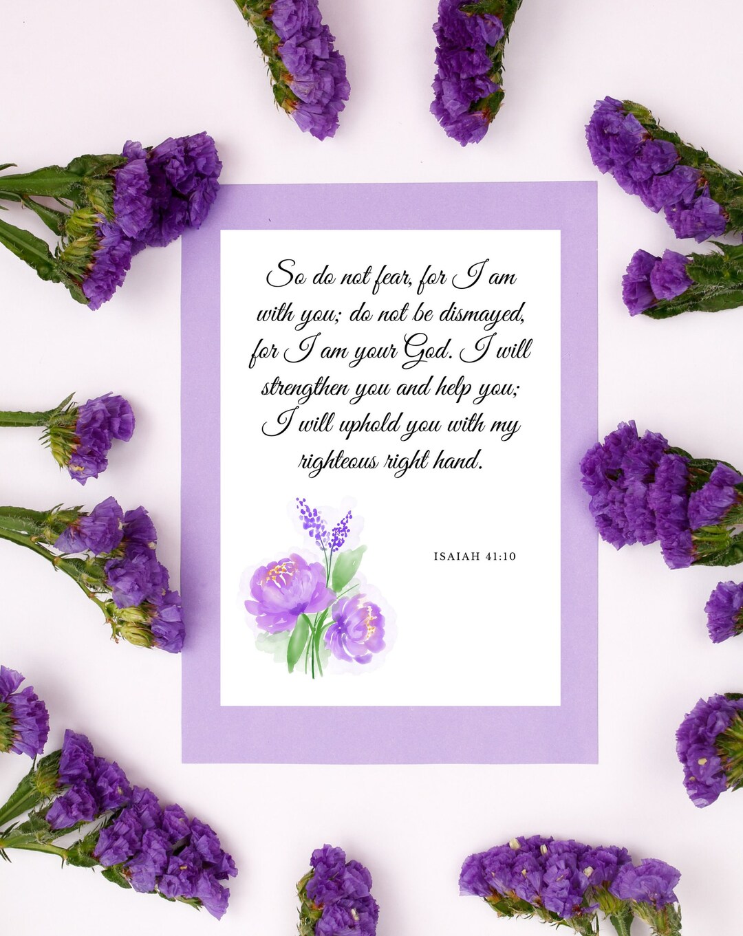 Printable Bible Verse Card Isaiah 41:10 Digital Download - Etsy