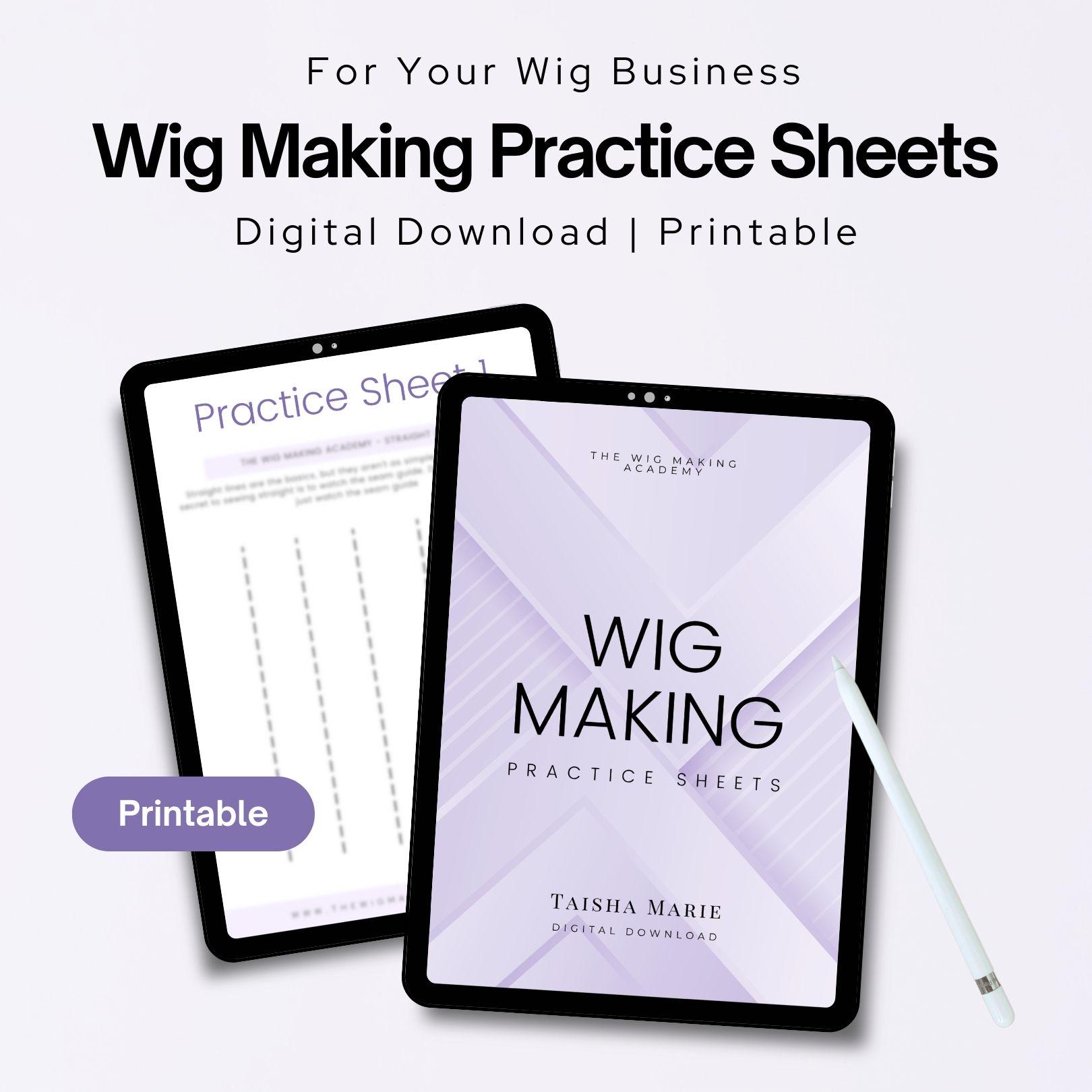 Wig Making Practice Sheets: for Beginners - Etsy