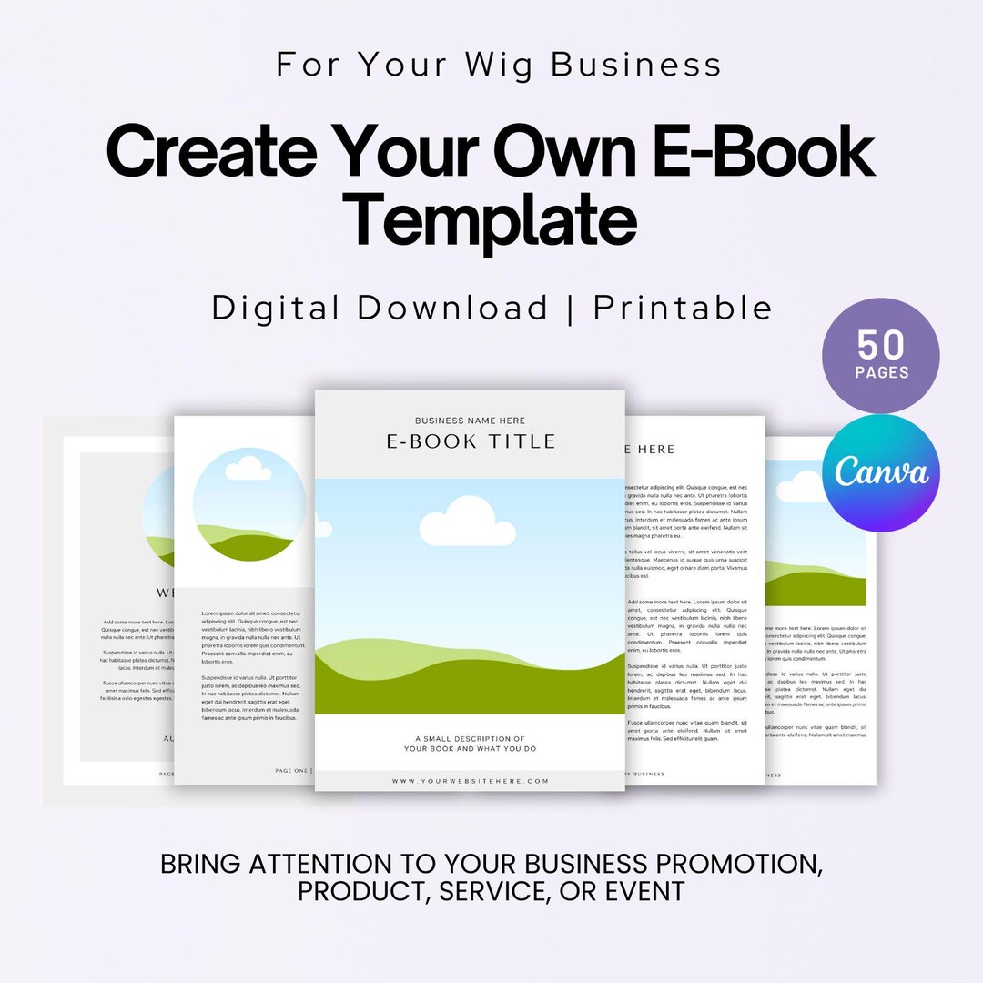 Ebook Template Canva | Fill, Save, Print | Beginner Friendly | Editable ...