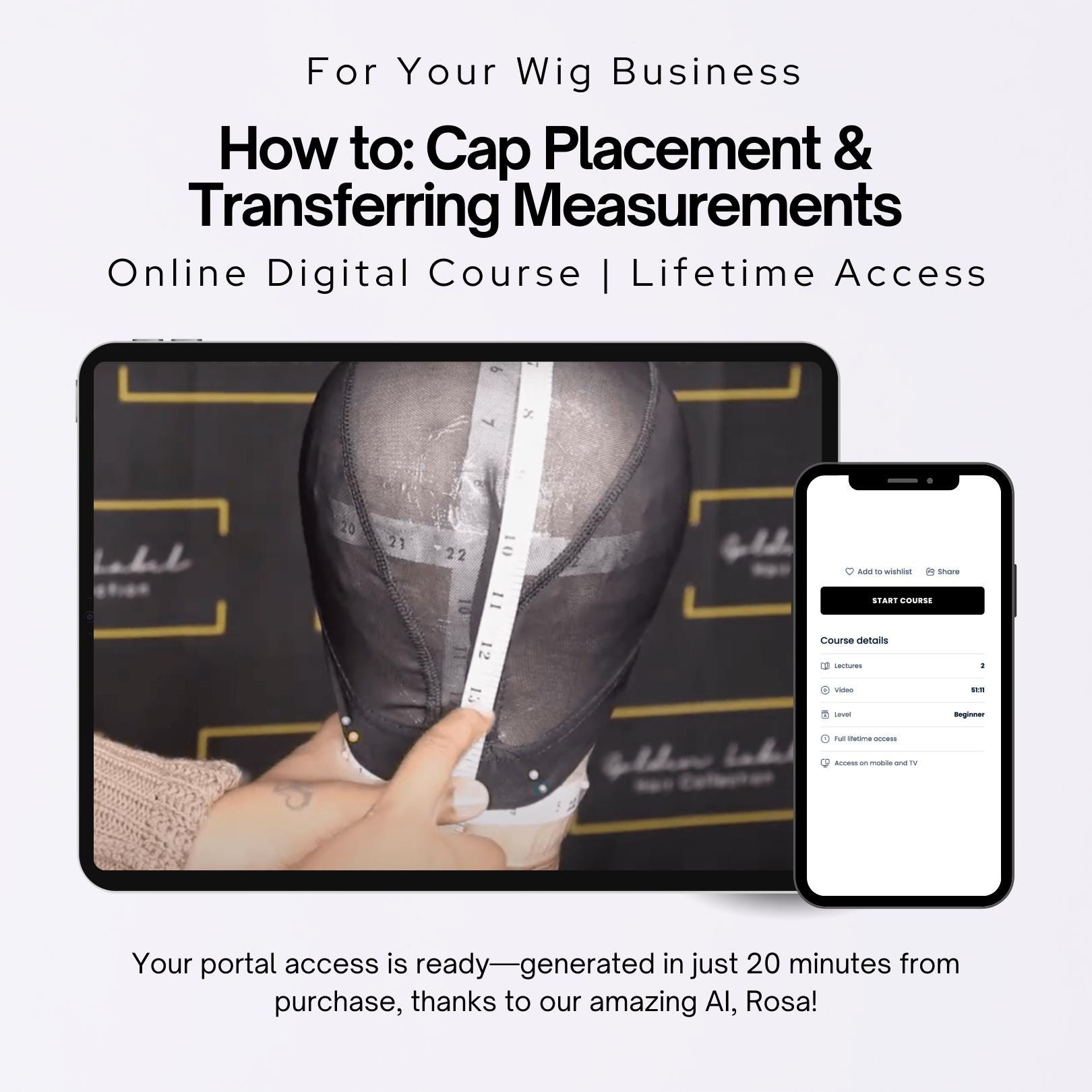 Cap Placement & Transferring Measurements | How to Start a Wig Business ...