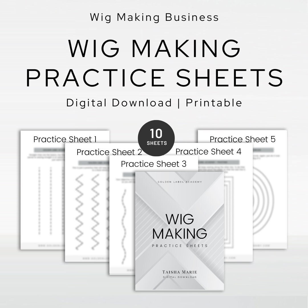 Wig Making Practice Sheets: for Beginners - Etsy