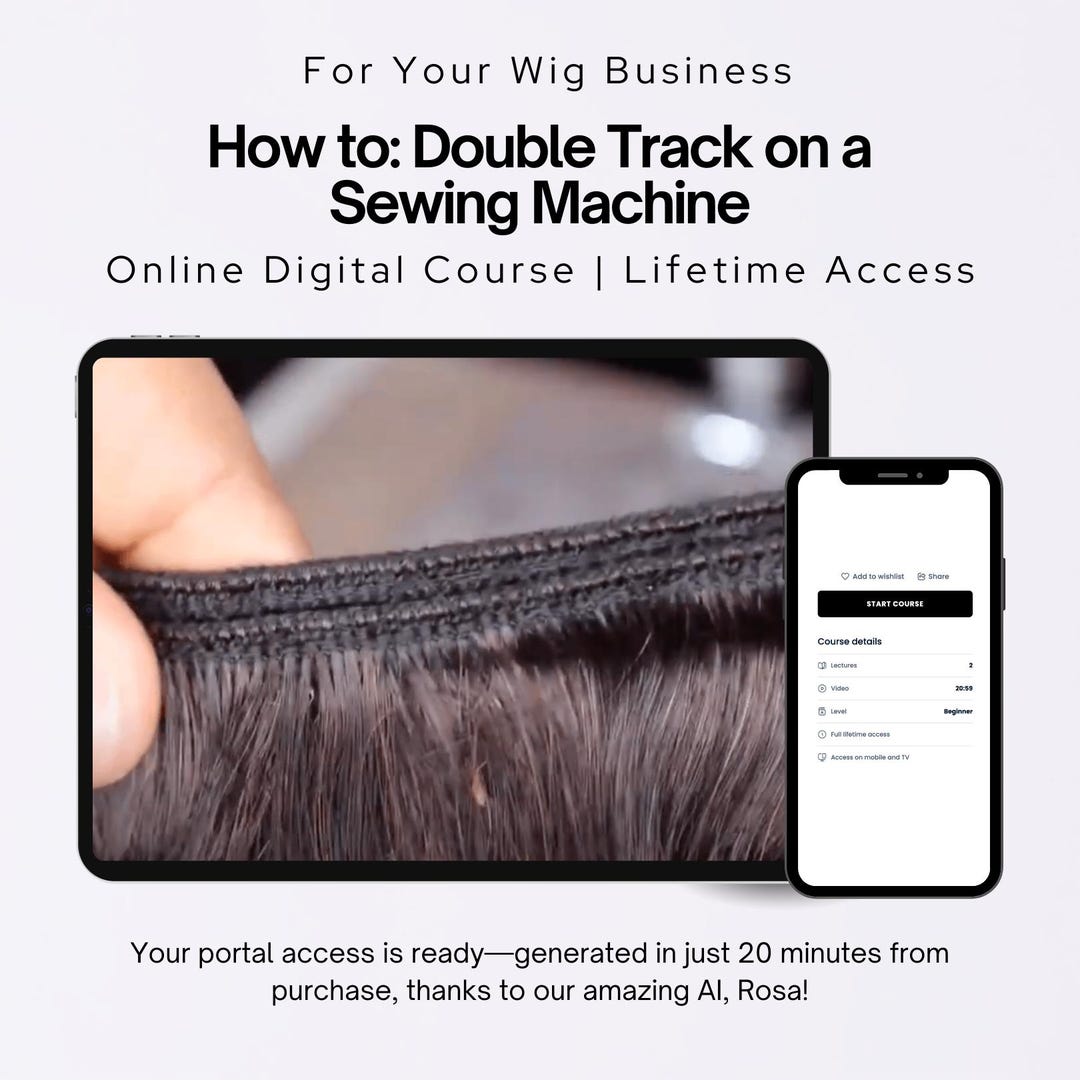 How To: Double Track on a Sewing Machine | How to Start a Wig Business ...