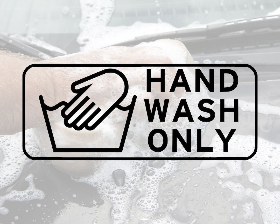 Bumper Sticker Hand Wash Only Sticker Vehicle - Etsy