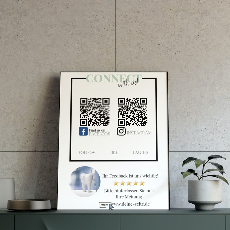 Scannable QR Code Poster Social Media Poster Let's - Etsy