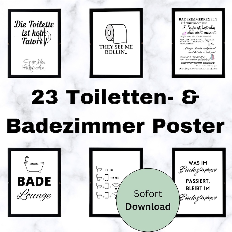 MEGA BUNDLE Print at Home, Toilet Poster 23 Humor Posters, Printable ...