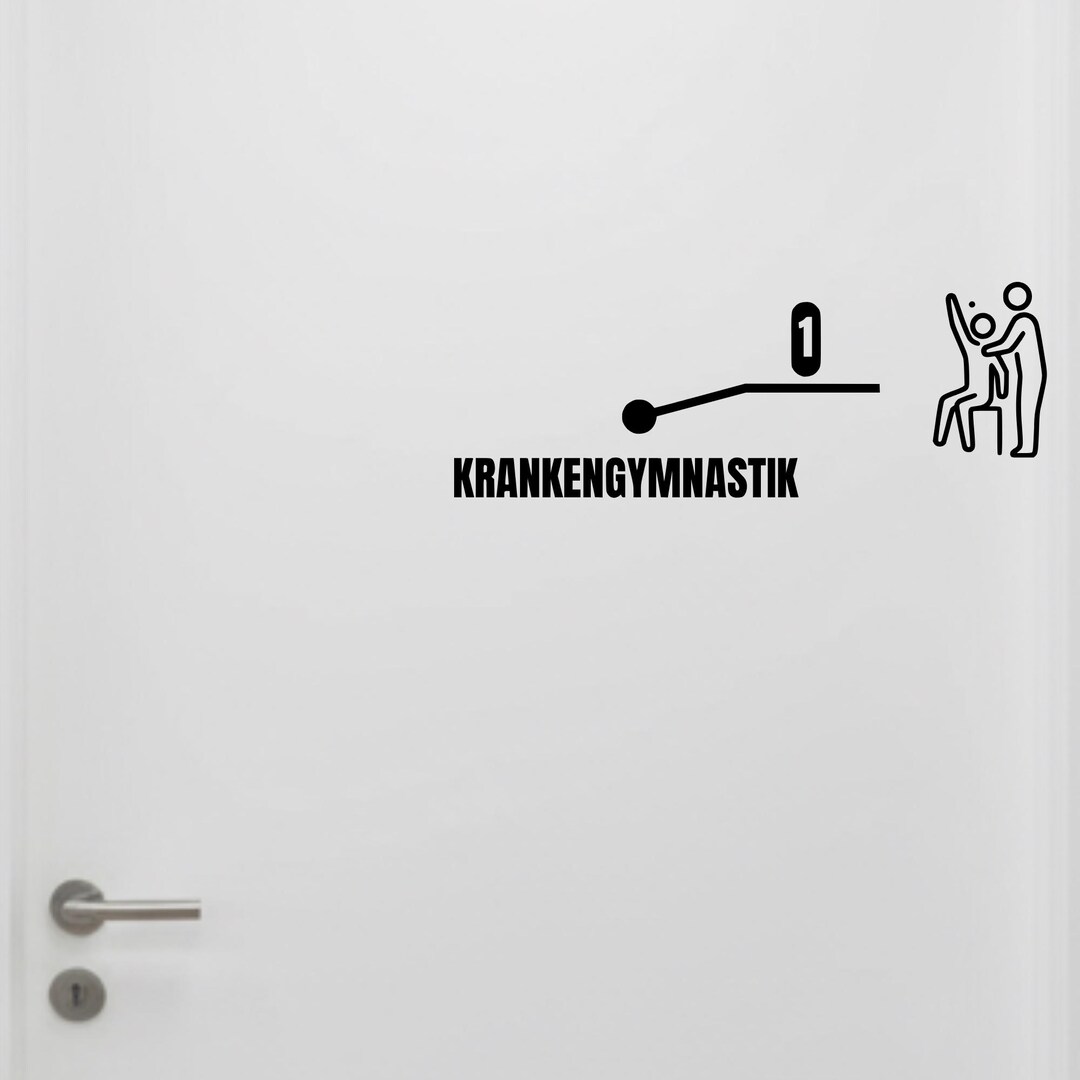 Door Sticker for Physiotherapy Practice With Number, Door Lettering for ...