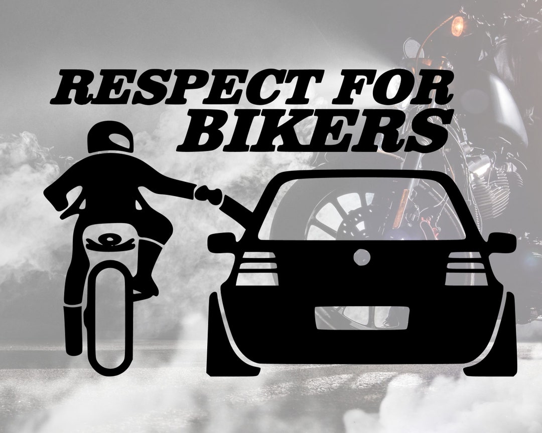 Vinyl Car Sticker Respect for Bikers - Motorcycle - Etsy