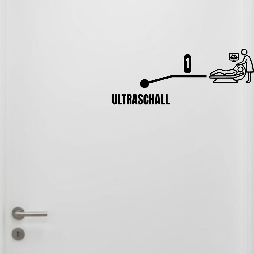 Personalized Ultrasound Door Sticker With Number, Practice Door Signage ...