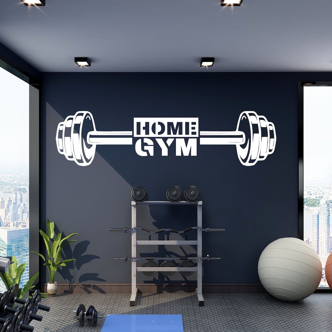 Vinyl Sticker Home Gym Dumbbell Sticker Home Workout - Etsy