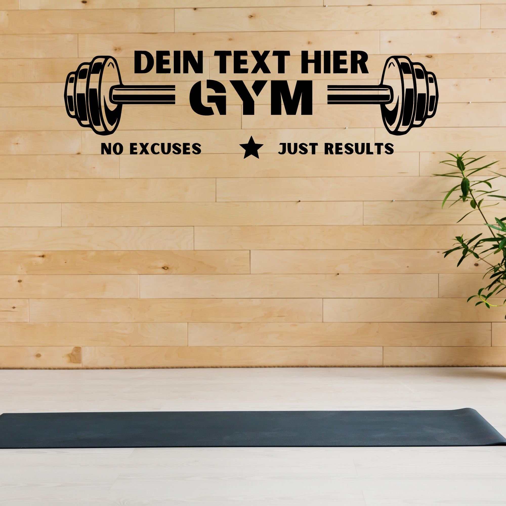Vinyl Sticker Home Gym Dumbbell – Personalized Fitness Wall Decal for ...
