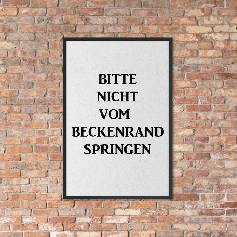 Poster Bitte Nicht Vom Beckenrand Springen WC Gäste Toilette - Etsy