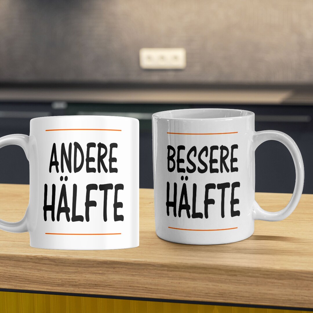 Partner Mugs Other Half and Better Half Gift for Him and Her - Etsy