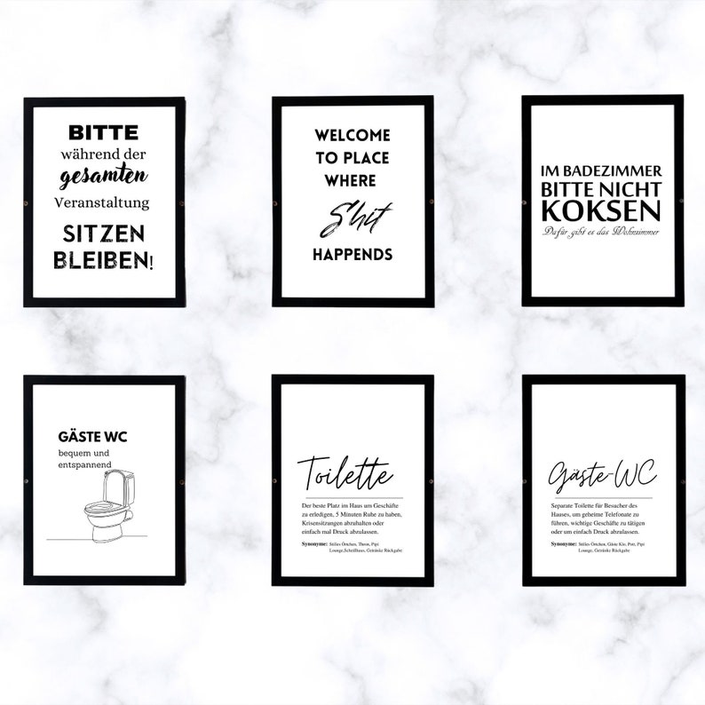 MEGA BUNDLE Print at Home Toilet Poster 23 Humor Poster - Etsy