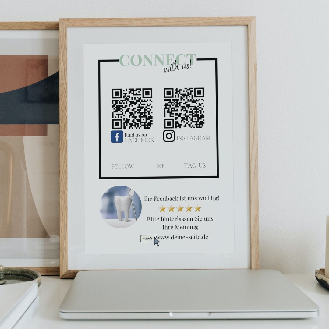 Scannable QR Code Poster Social Media Poster Let's - Etsy