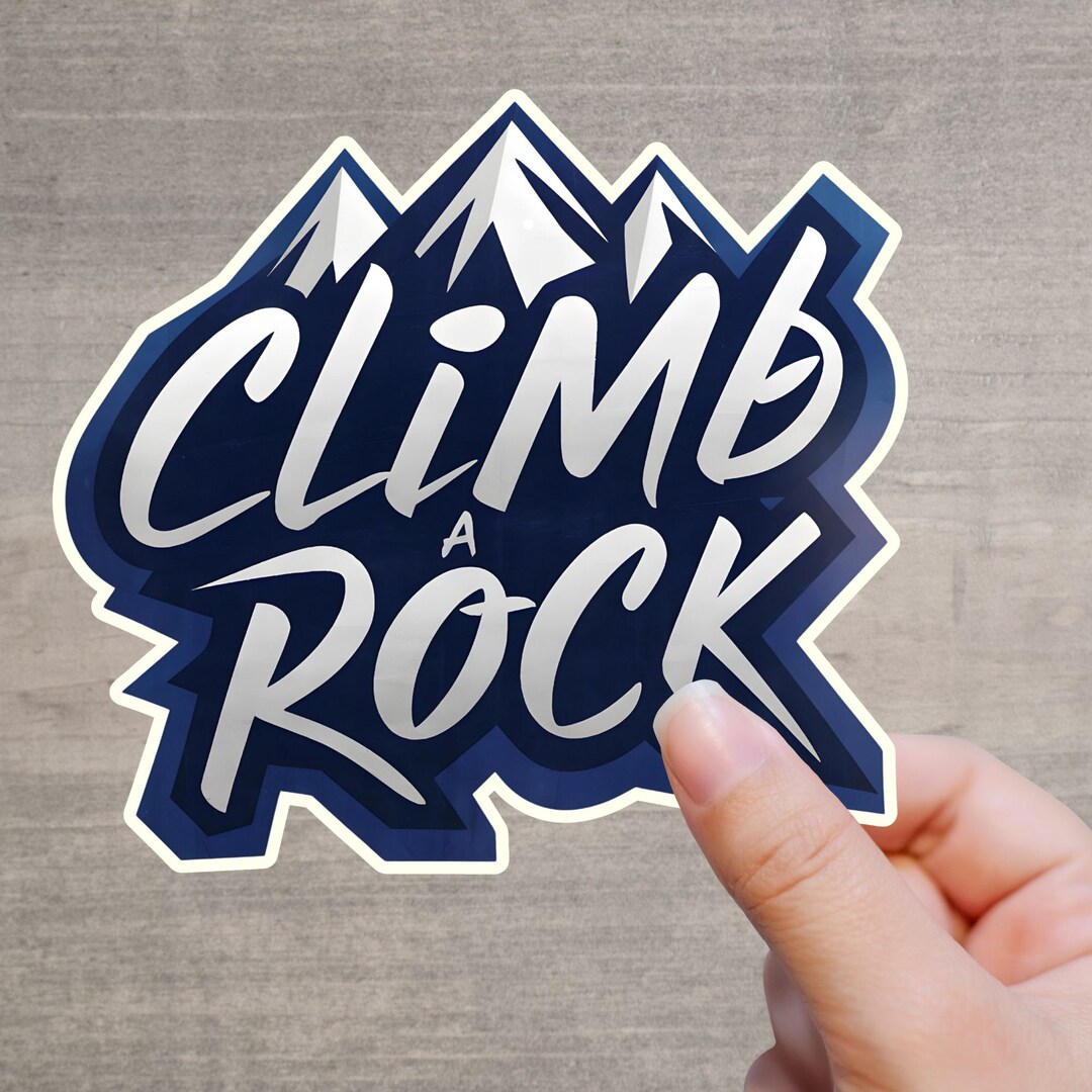Climb A Rock Sticker Waterproof Sticker for Climbers and Mountaineers ...