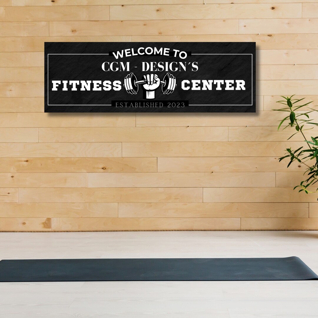 Personalized Fitness Center Sign Personalized Fitness Center - Etsy