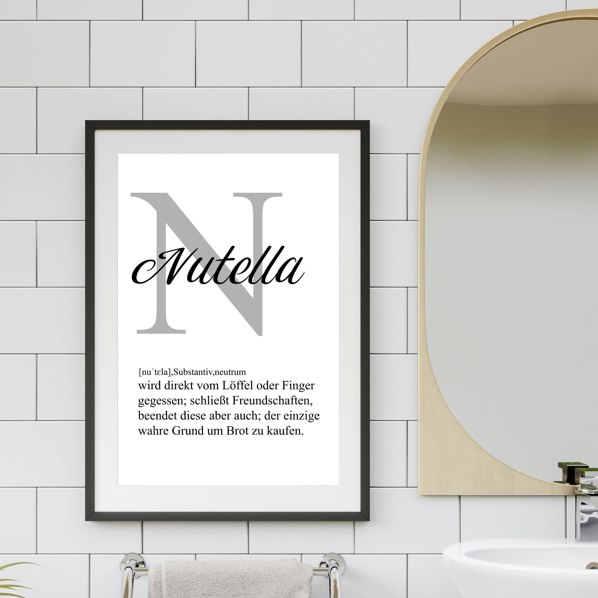 Nutella Definition Kitchen Poster Instant Download - Etsy