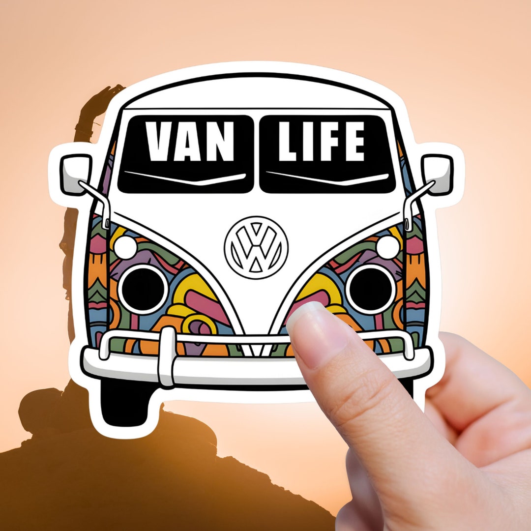 Sticker Vanlife Weatherproof Outdoor and Laptop Sticker Vinyl VW Bulli ...