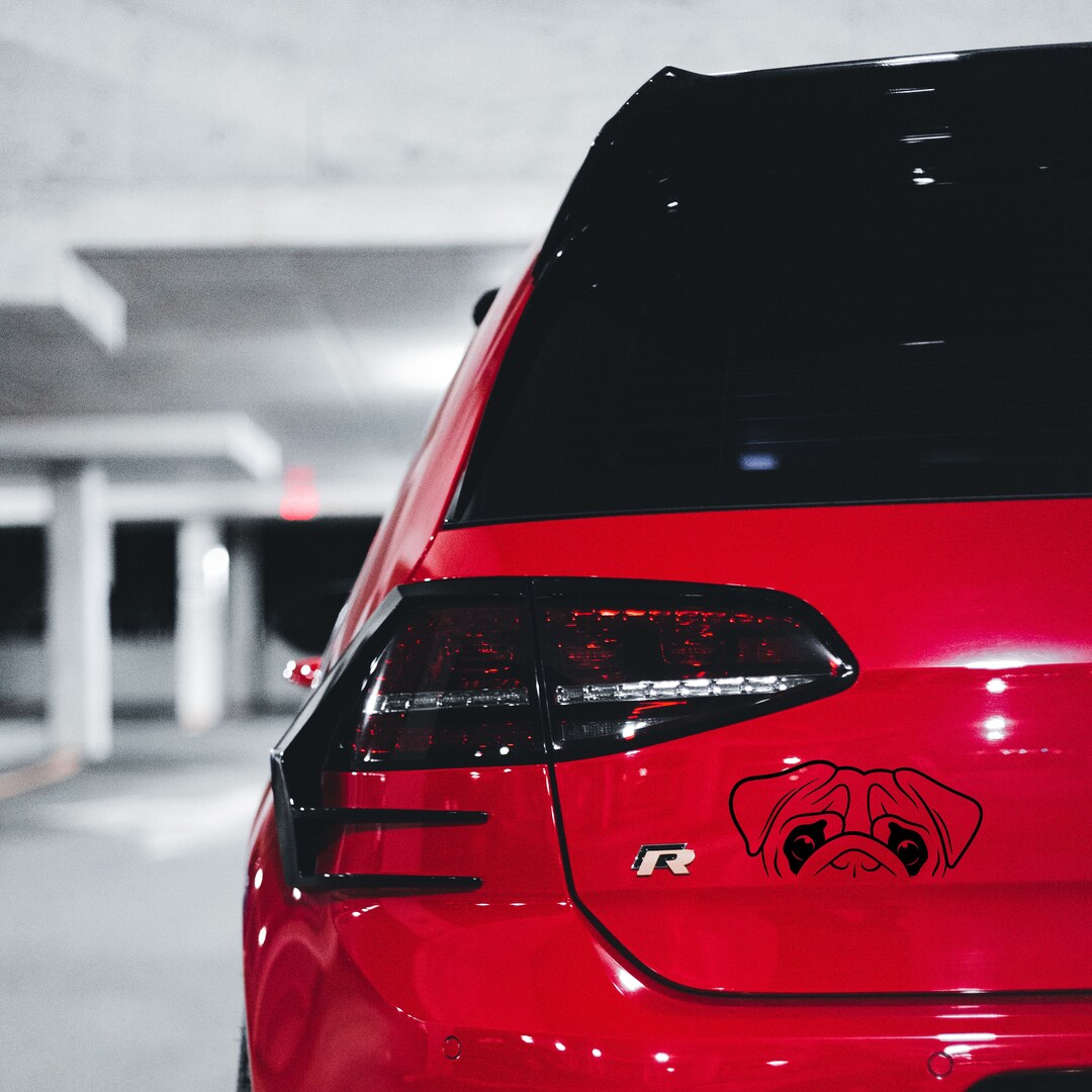 Pug Car Stickers: Cute Decal for Dog Lovers - Etsy