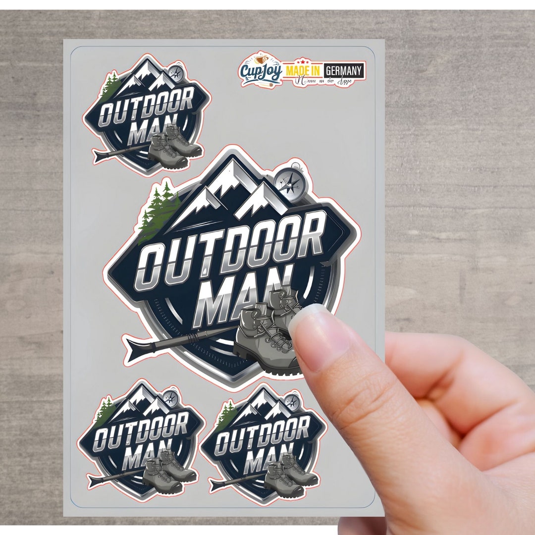 Sticker OUTDOOR MAN Waterproof Stickers for Hikers Father's Day Gift - Etsy