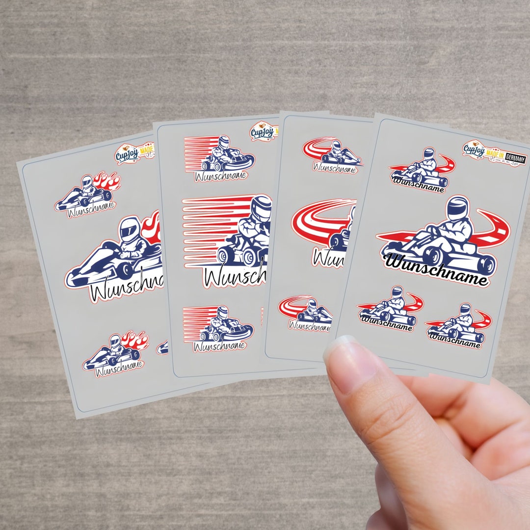 Personalized Stickers for Go Kart Racing Gift for Motorsport Fans ...