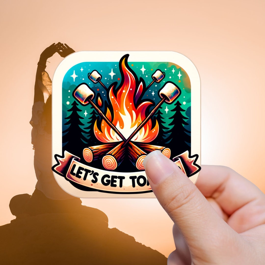 Campfire Sticker Weatherproof Outdoor and Laptop Sticker Vinyl Outdoor ...