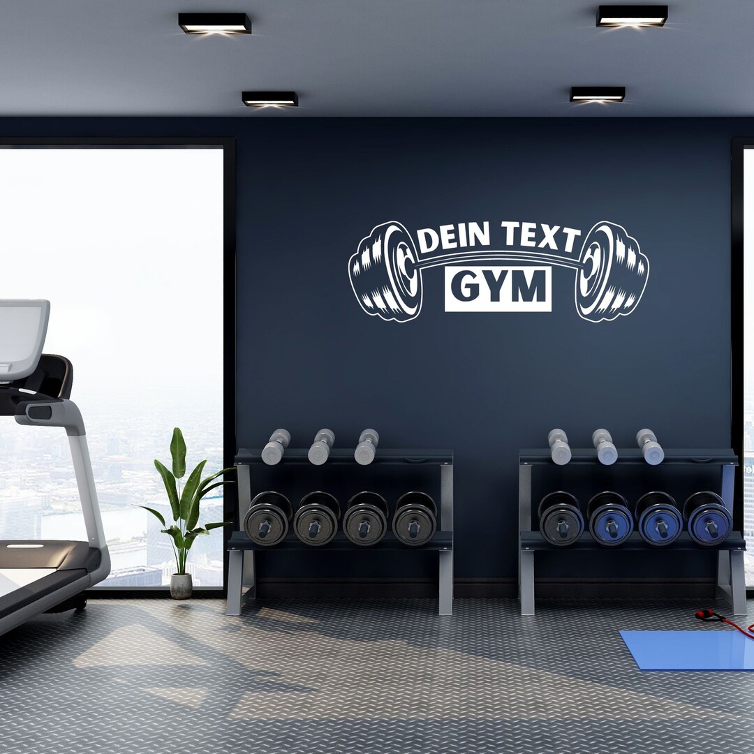 Vinyl Decal Personalized Home Gym Dumbbell Sticker Home Workout - Etsy