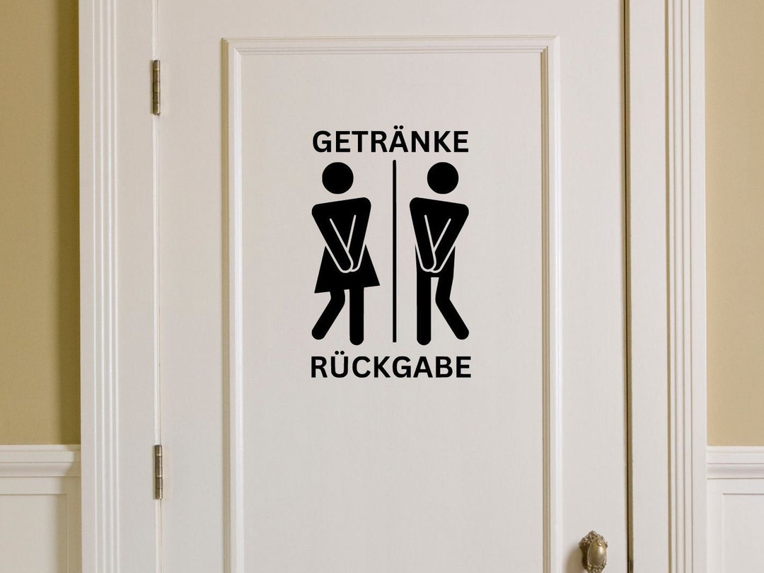 Toilet Sticker for Drinks Return – Funny Vinyl Toilet Sticker for Guest ...