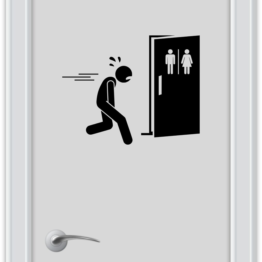 Guest Toilet Door Sticker Toilet Sticker - Etsy