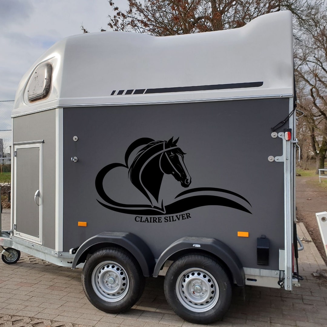 Personalized Vinyl Decal for Horse Trailers Horse's Name Right and Left ...