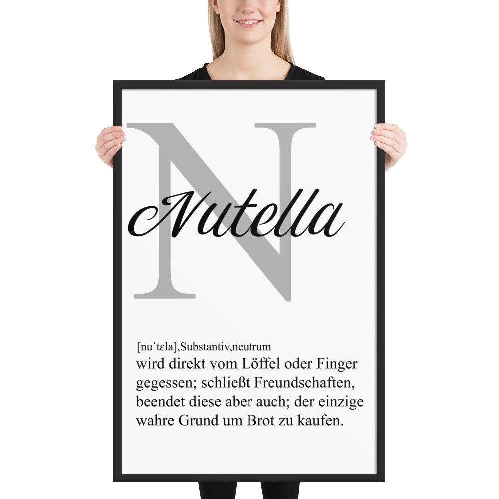Poster Nutella Definition Kitchen - Etsy