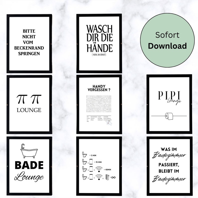MEGA BUNDLE Print at Home Toilet Poster 23 Humor Poster - Etsy