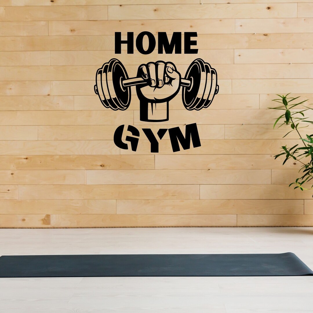 Vinyl Decal Home Gym Dumbbell Sticker Home Workout Fitness - Etsy