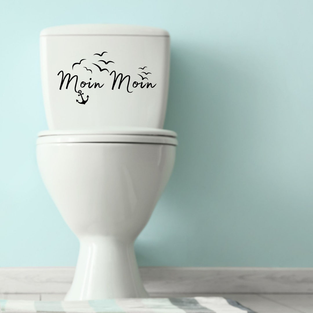 Toilet Lid Sticker Moin Moin Maritim Sticker Toilet - Etsy