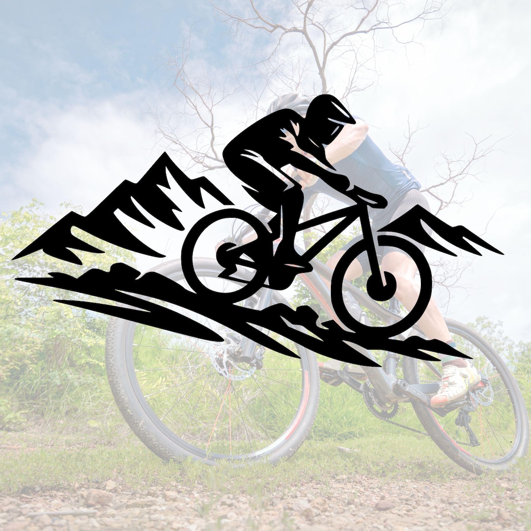 Mountain Bike SVG File Cycling Mountain Motif MTB Rider Plotter File ...
