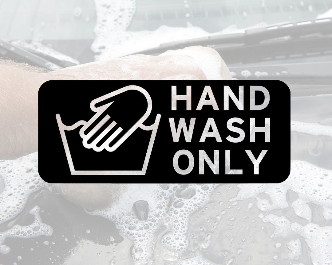 Bumper Sticker Hand Wash Only Sticker Vehicle - Etsy