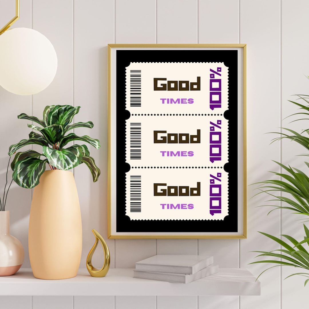 Good Times Vintage Poster – Digital File for Home - Etsy