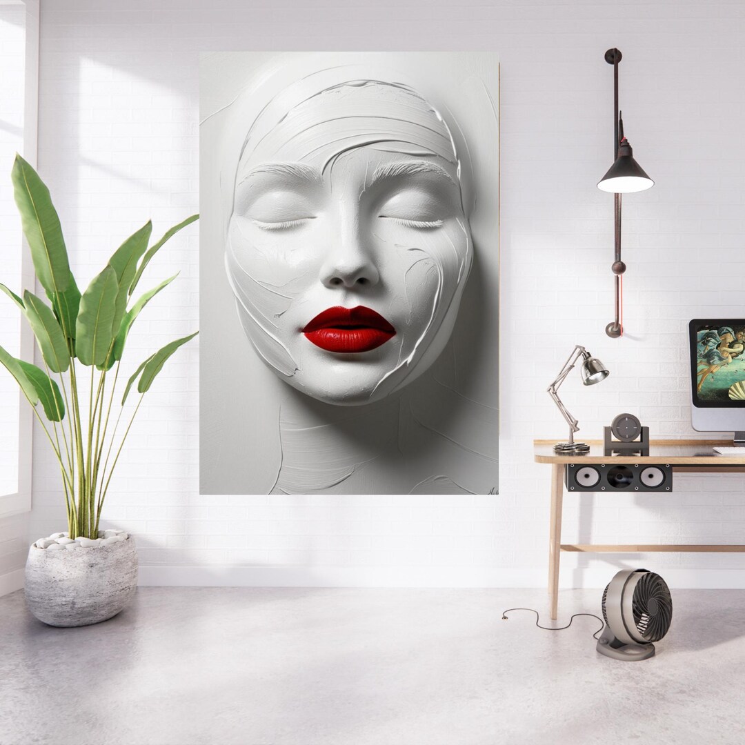 Mysterious Mask Poster Digital - Modern Artwork Download - Abstract ...