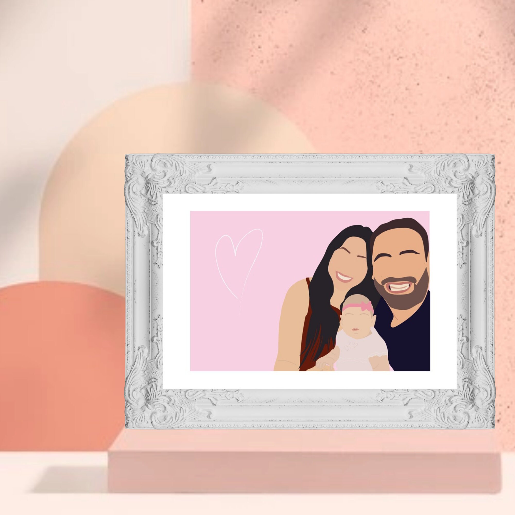 Custom Digital Portrait Family Portrait Pet Portrait Faceless Portrait ...