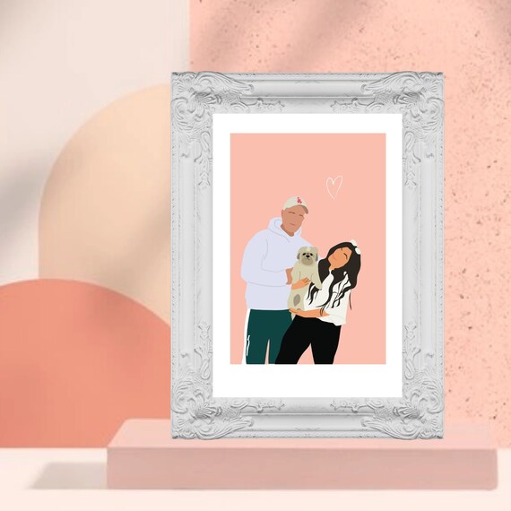 Custom Digital Portrait Family Portrait Pet Portrait - Etsy
